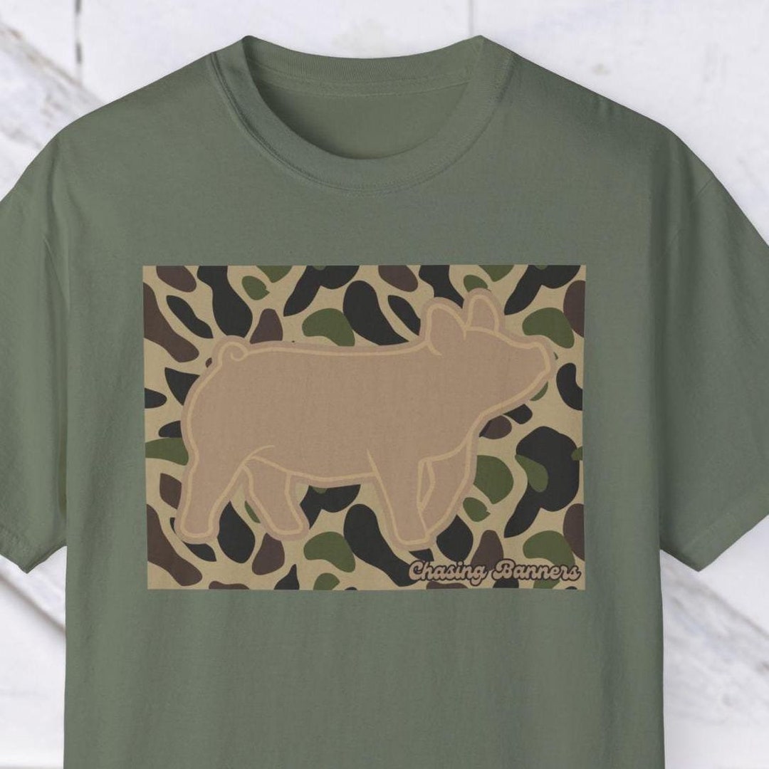 Pig Hog Camo Stock Show T Shirt Livestock FFA 4-H Tee - Etsy