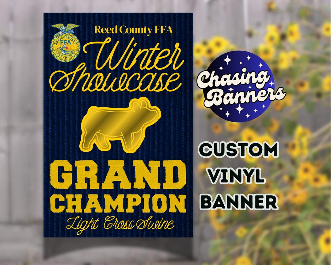 Custom Vinyl Stock Show Banner | Steer, Heifer, Goat, Lamb, Pig, Sheep ...