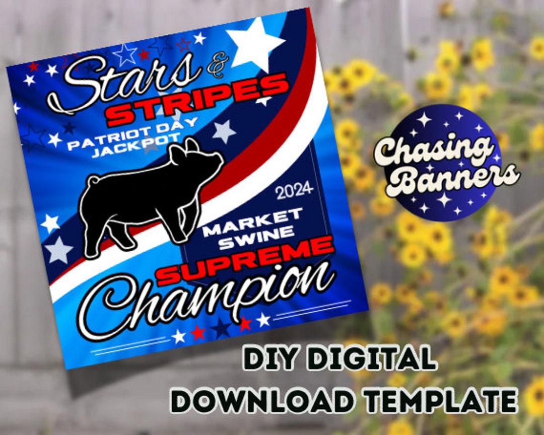 Stock Show Banner Canva Template Steer, Heifer, Goat, Lamb, Pig, Sheep ...