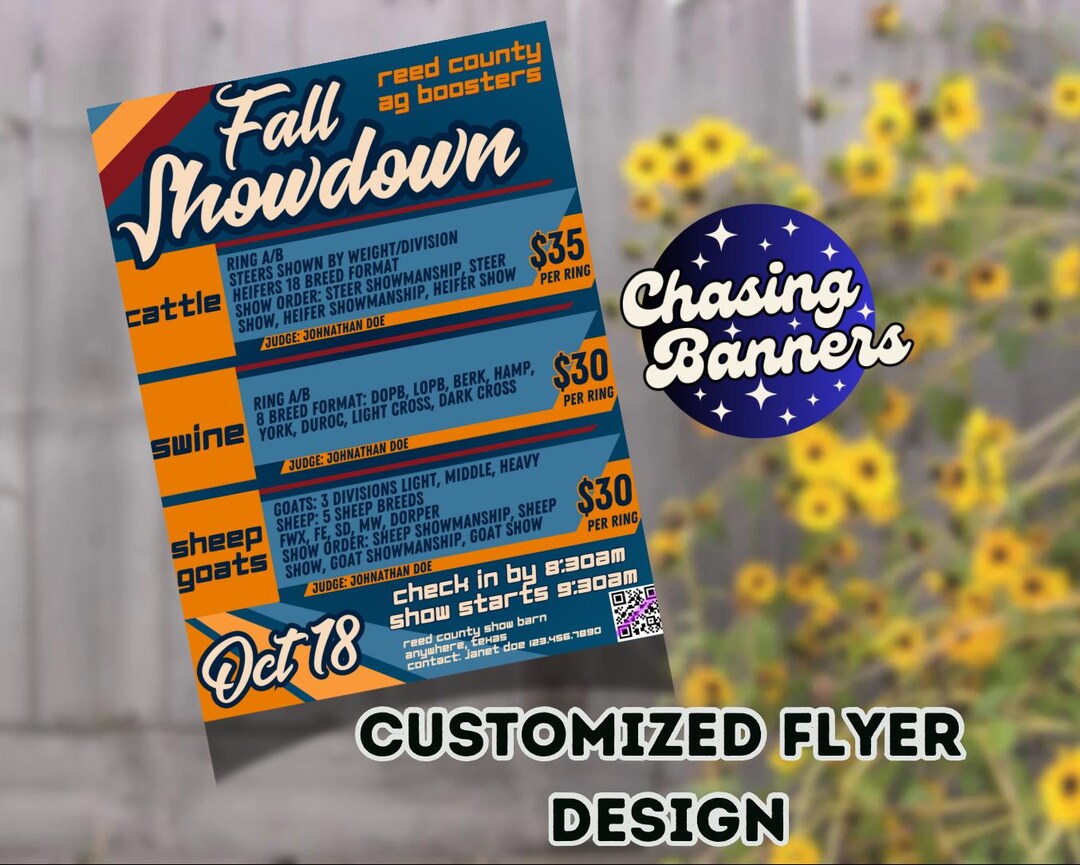 Customized Flyer Design Stock Show | Livestock Sign Jackpot Fair Steer ...
