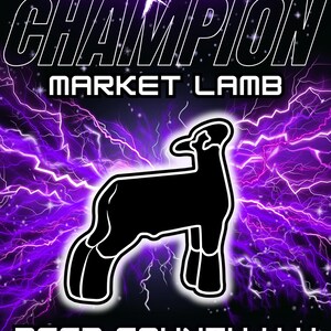 Custom Vinyl Design Stock Show Banner | Steer, Heifer, Goat, Lamb, Pig ...