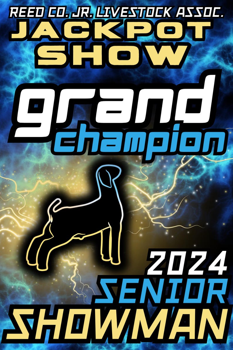 Stock Show Banner DIY Canva Template Livestock Show Award Ribbons ...