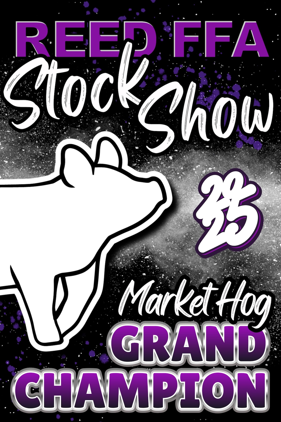 Livestock Show Vinyl Custom Banner Stock Show Award Stall Sign Prize ...