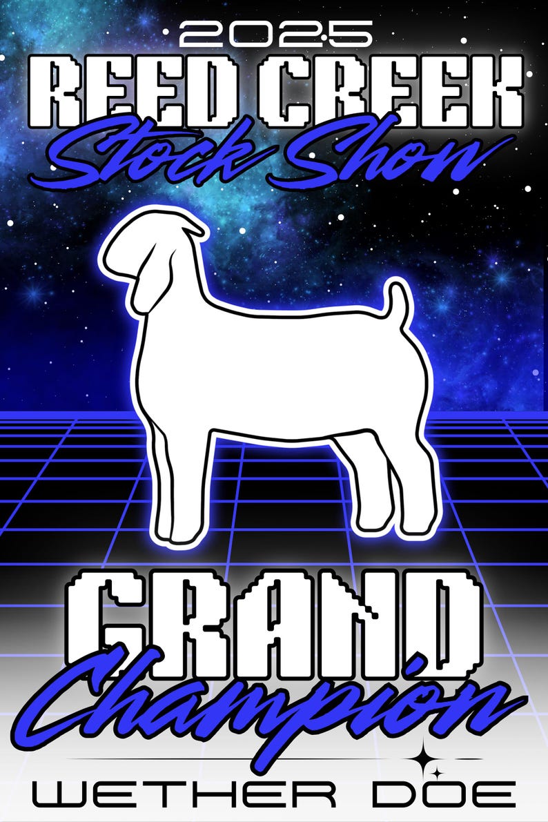 Livestock Show Vinyl Custom Banner Stock Show Award Stall Sign Prize ...