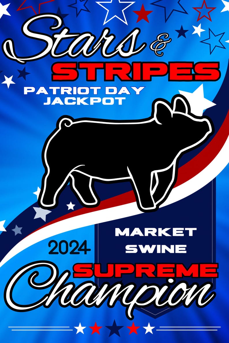 Custom Vinyl Design Stock Show Banner | Steer, Heifer, Goat, Lamb, Pig ...