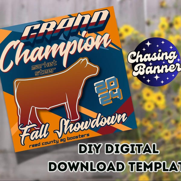 Customized Flyer Design Stock Show Livestock Sign Jackpot Fair Steer ...