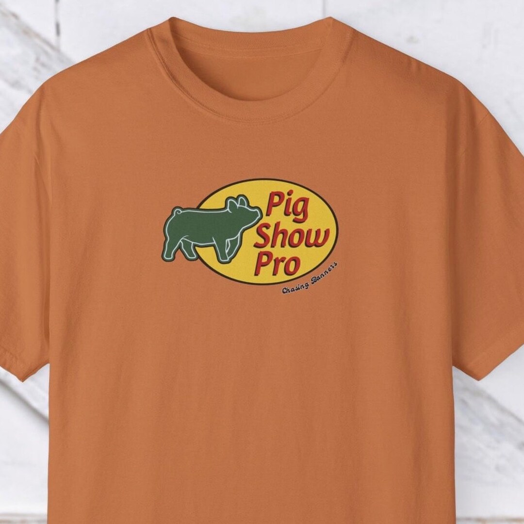 Pig Show Pro Stock Show T Shirt Livestock Hog Gilt Barrow FFA 4-H Tee ...