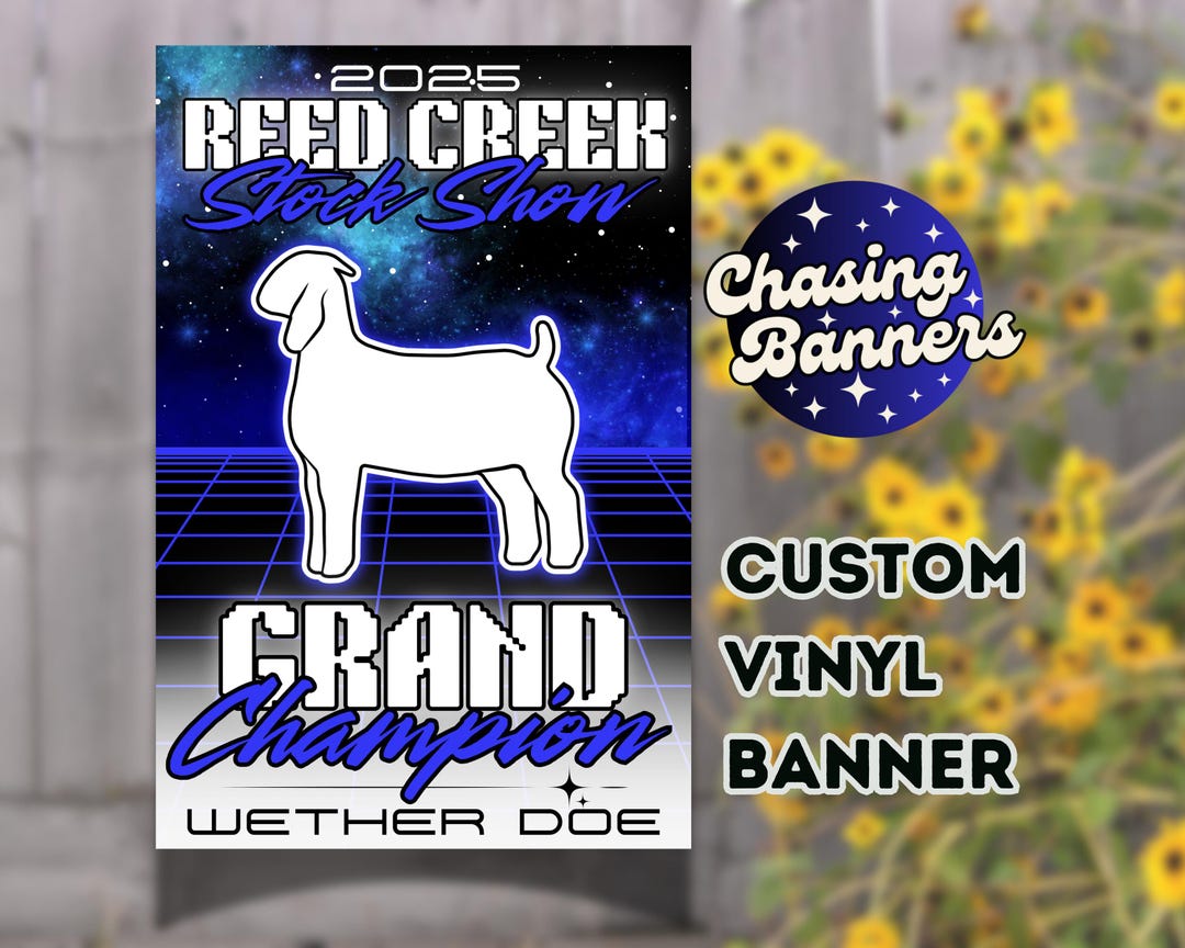 Livestock Show Vinyl Custom Banner Stock Show Award Stall Sign Prize ...