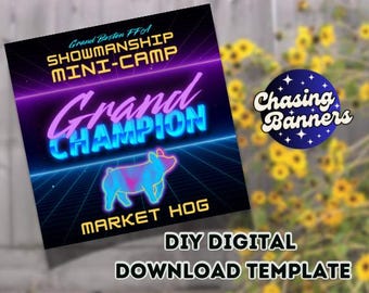 Stock Show Banner Canva Template Livestock Show Poster Award Sign ...