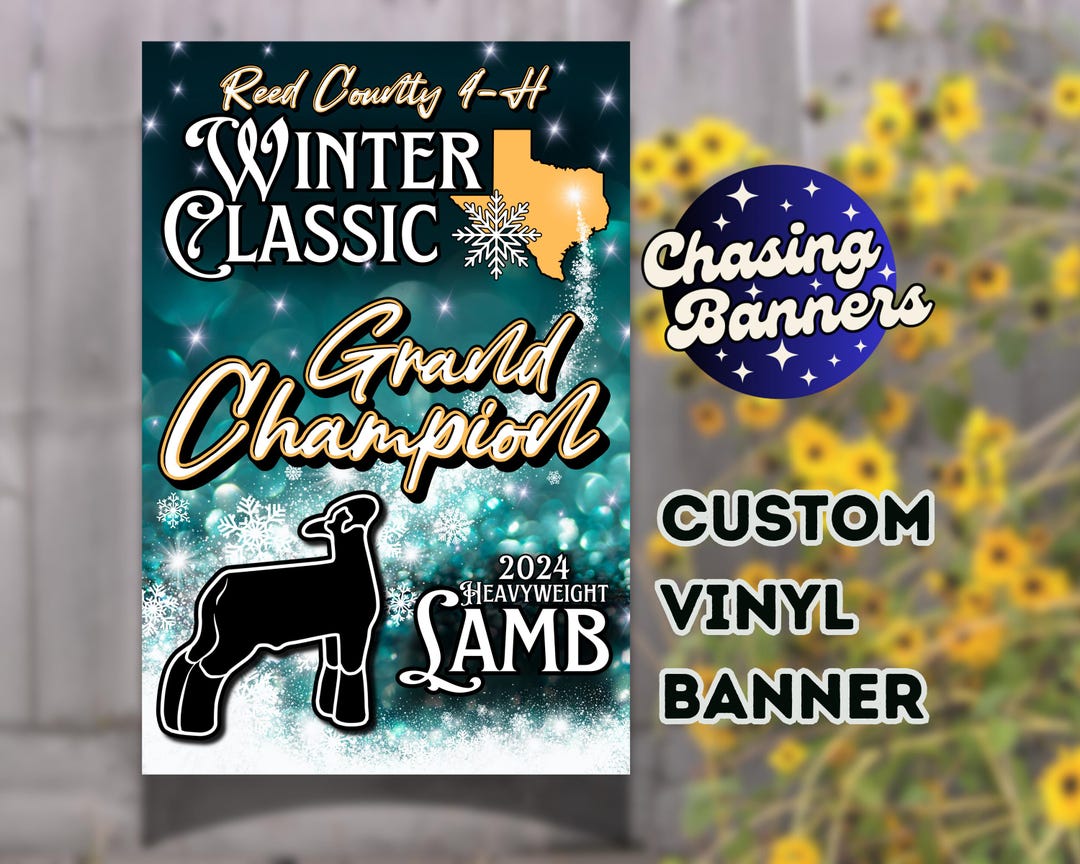 Livestock Show Vinyl Custom Banner Stock Show Award Stall Sign Prize ...