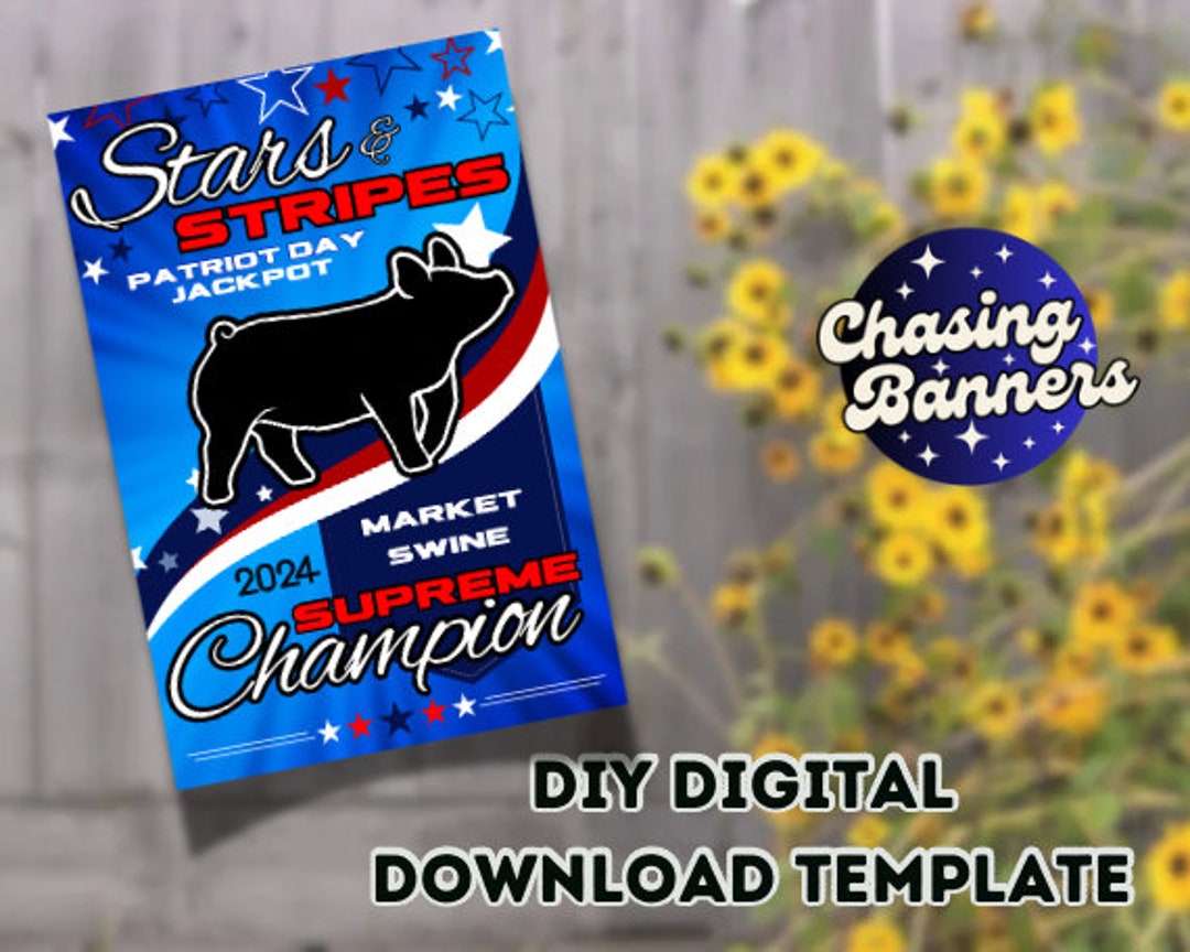 Stock Show Banner Canva Template | Steer, Heifer, Goat, Lamb, Pig ...