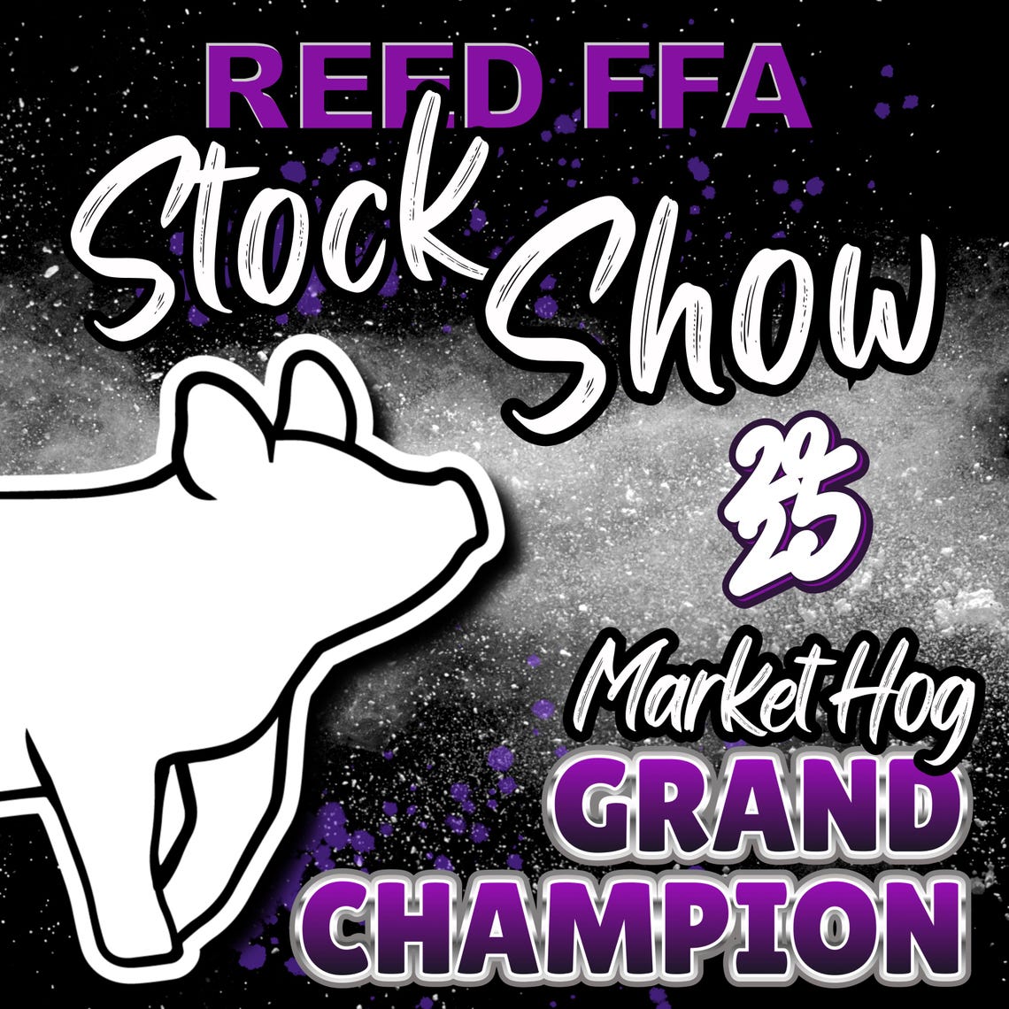 Livestock Show Vinyl Custom Banner Stock Show Award Stall Sign Prize ...