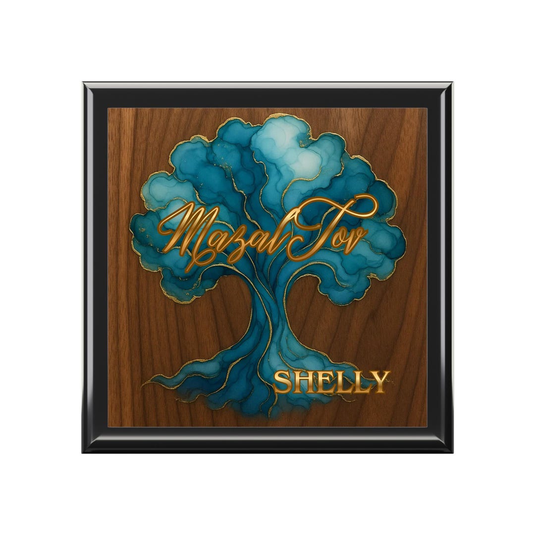 Teal Tree of Life Personalized Jewelry Box Gift - Etsy