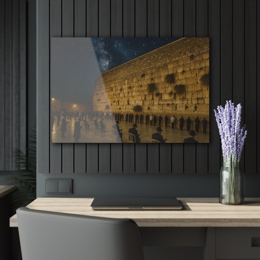 Western Wall Night Scene Acrylic Print | French Cleat Hanging - Etsy
