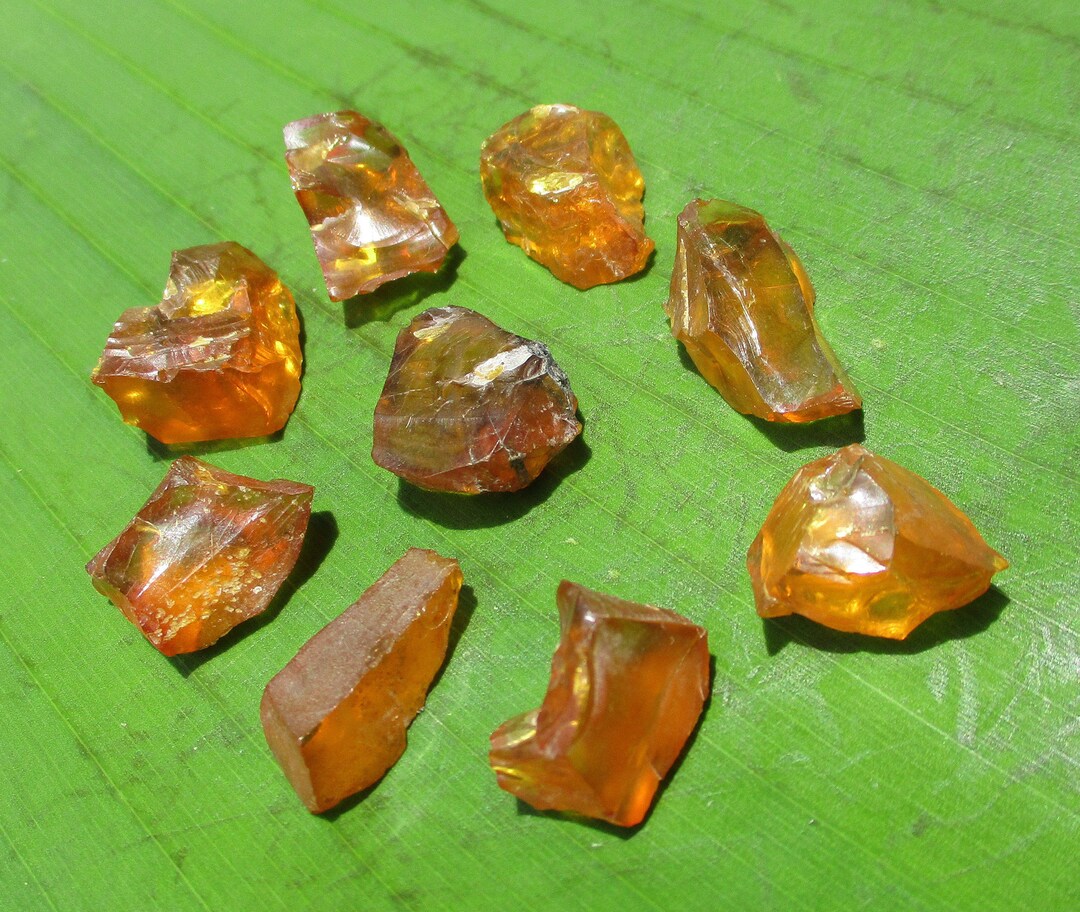 Cognac Amber Burmese Raw Rough; 9 Pieces 67 Carats. Quite Clean Stones ...