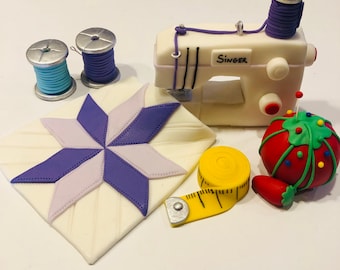 Sewing Machine Fondant Cake Topper - Etsy