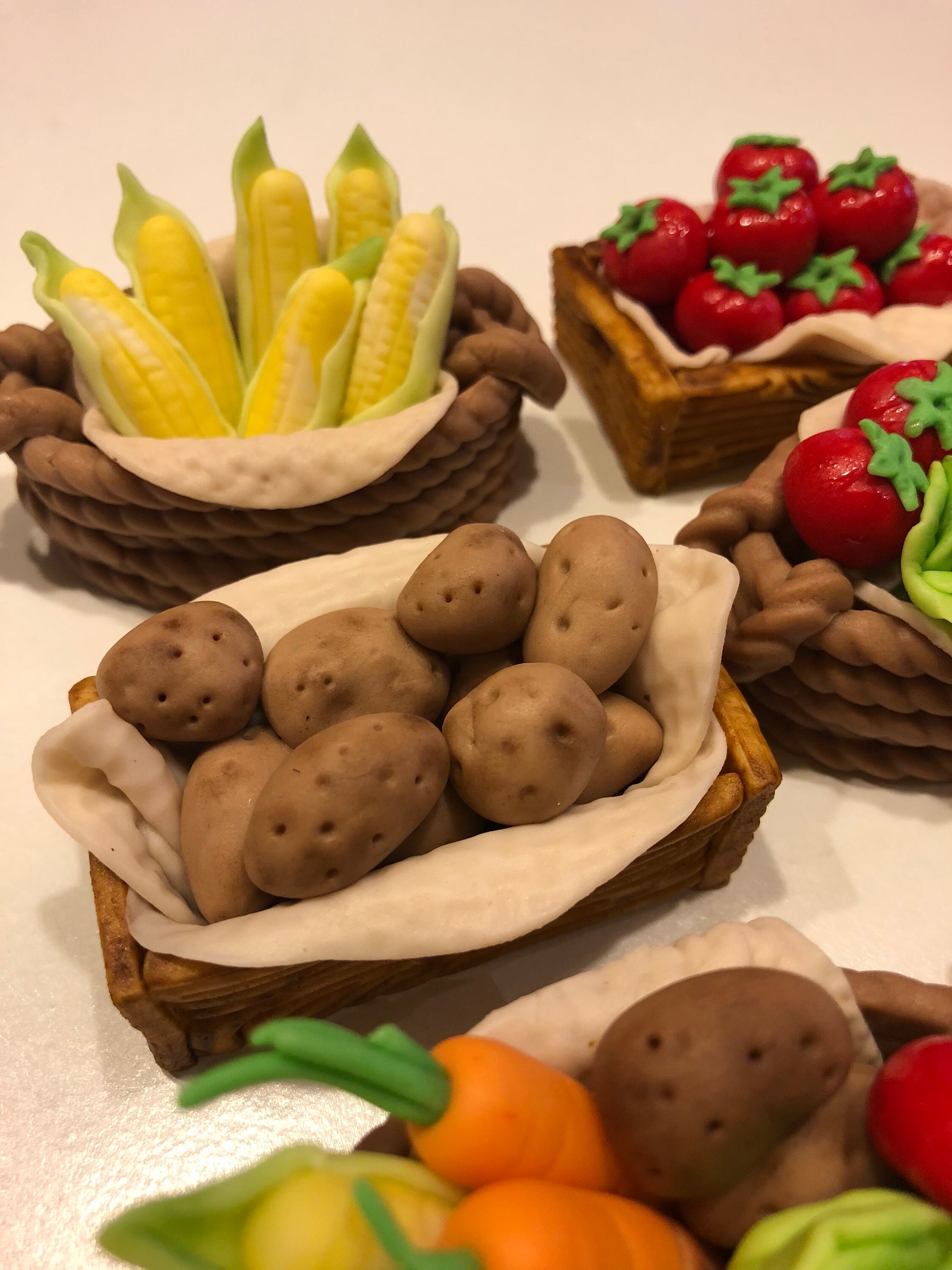 Vegetables in Baskets and Crates Toppers-set of 12 - Etsy