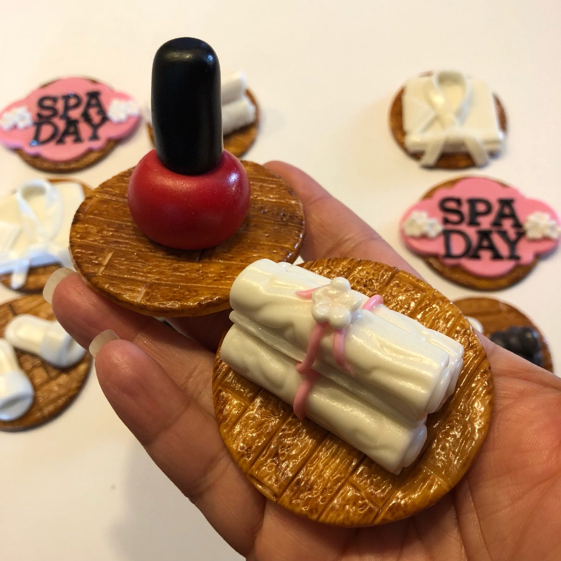 Spa Day Cupcake Toppers - Etsy