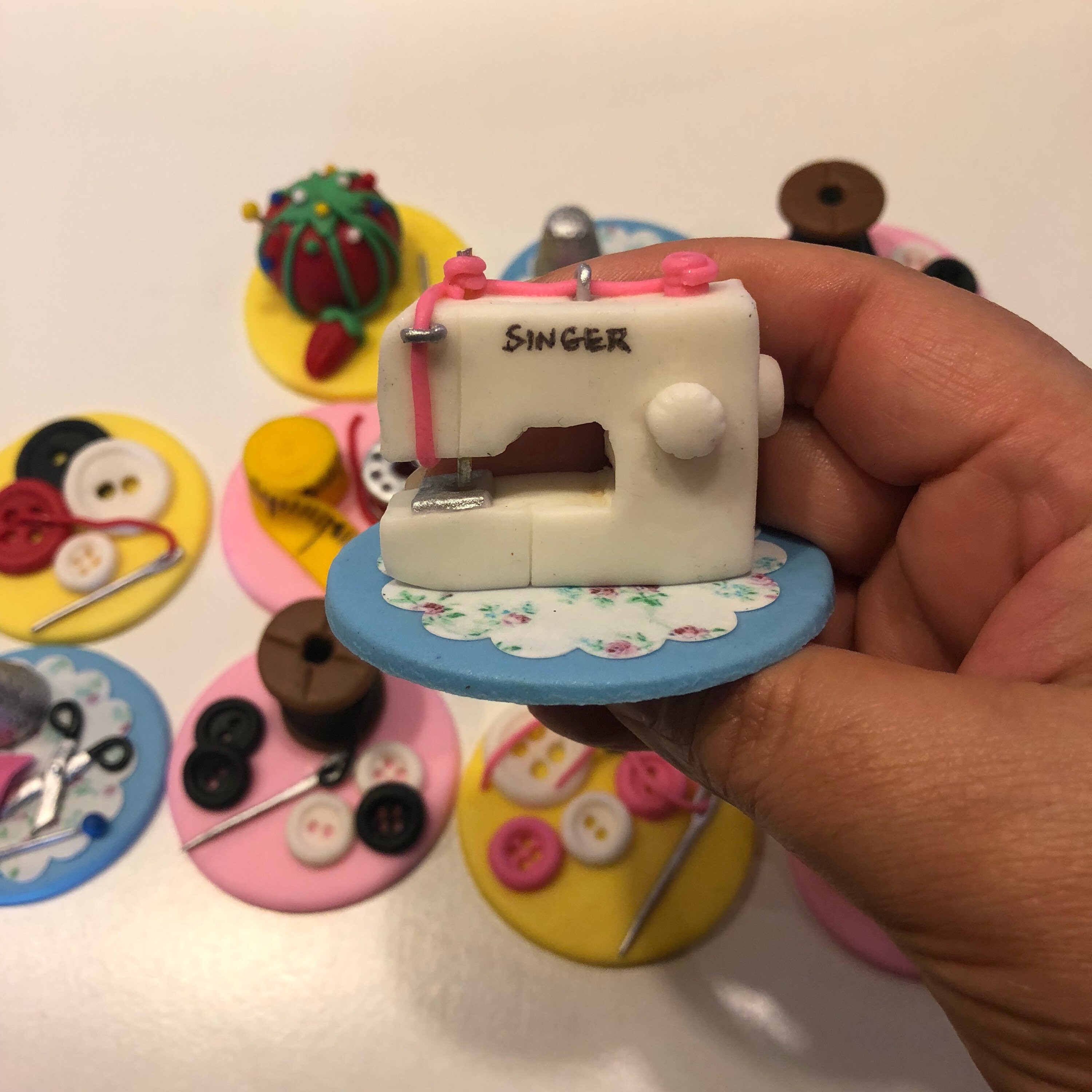 Sewing Cupcake Toppers-set of 12 - Etsy