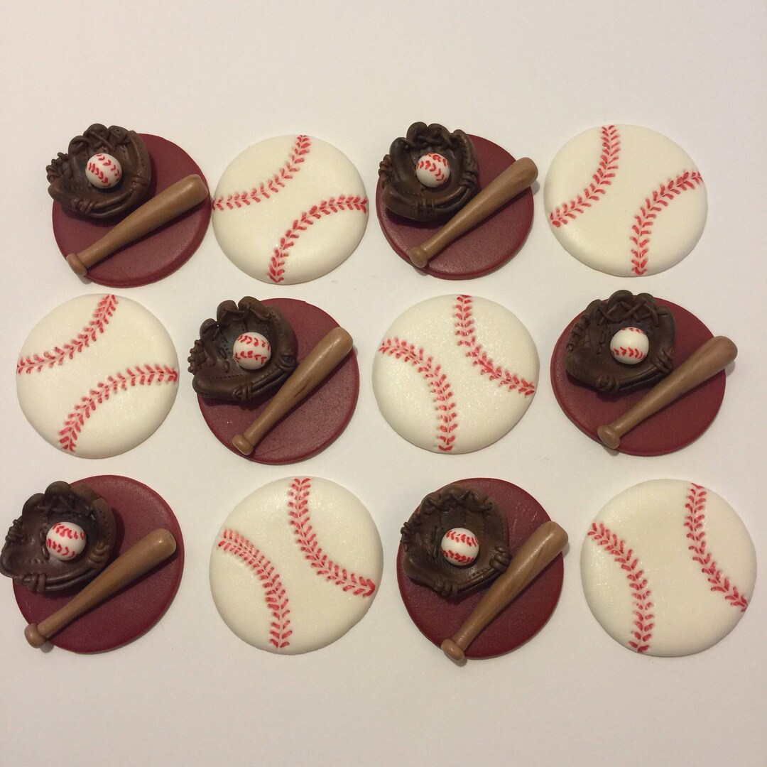 Baseball Cupcake Toppers - Etsy
