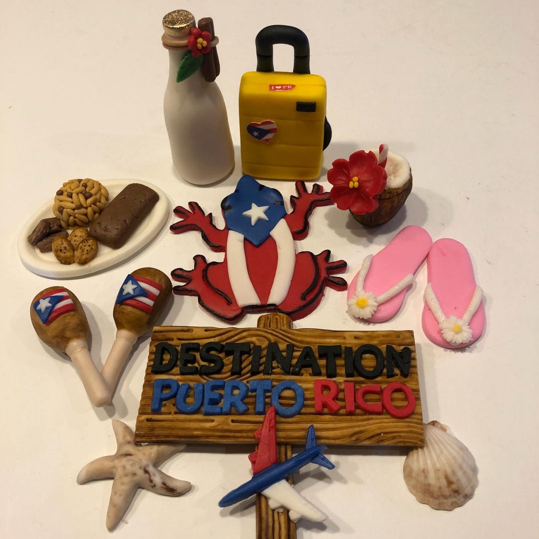 Vacation to Puerto Rico Cake Topper Set - Etsy