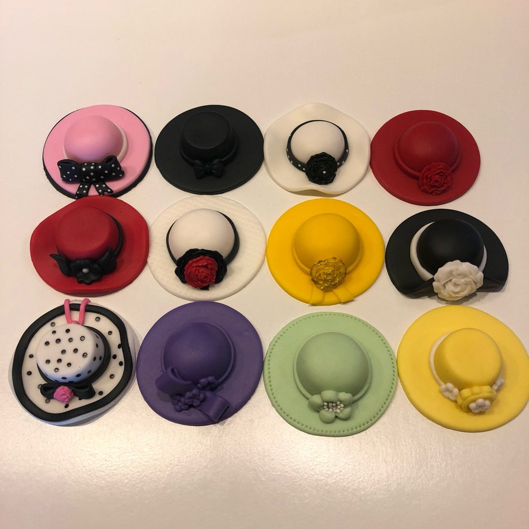 Fancy Hat Cupcake Toppers - Etsy