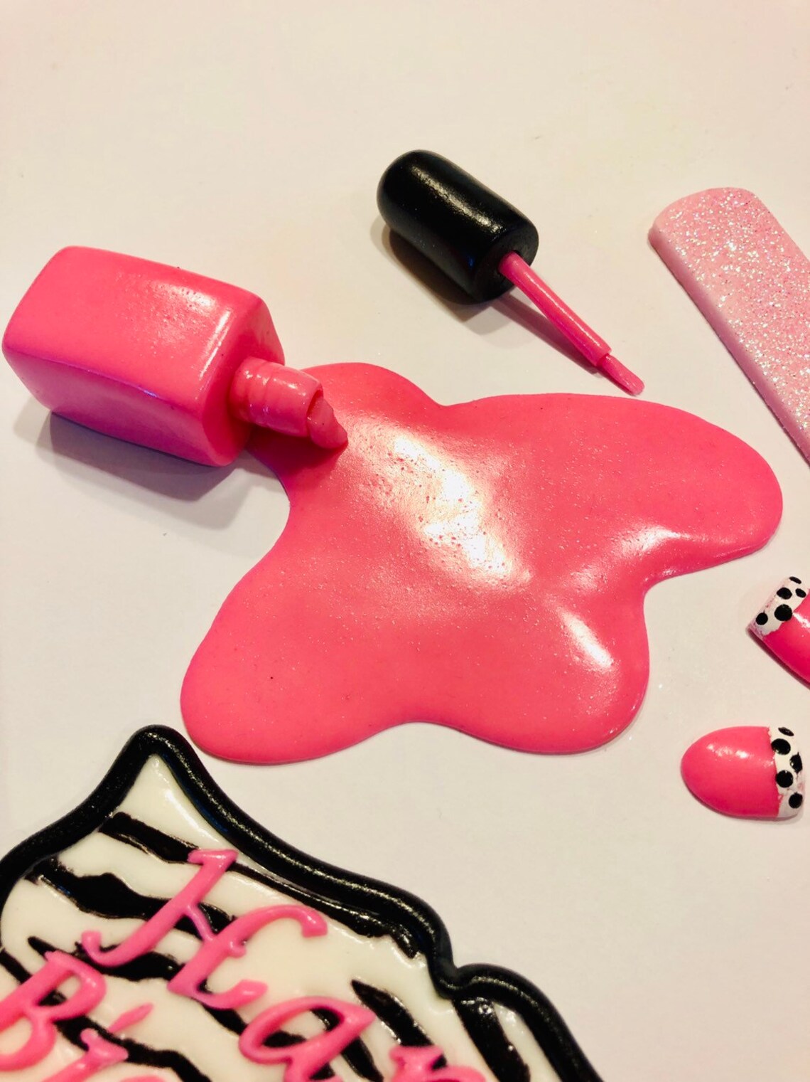 Nail Polish Set Cake Topper - Etsy