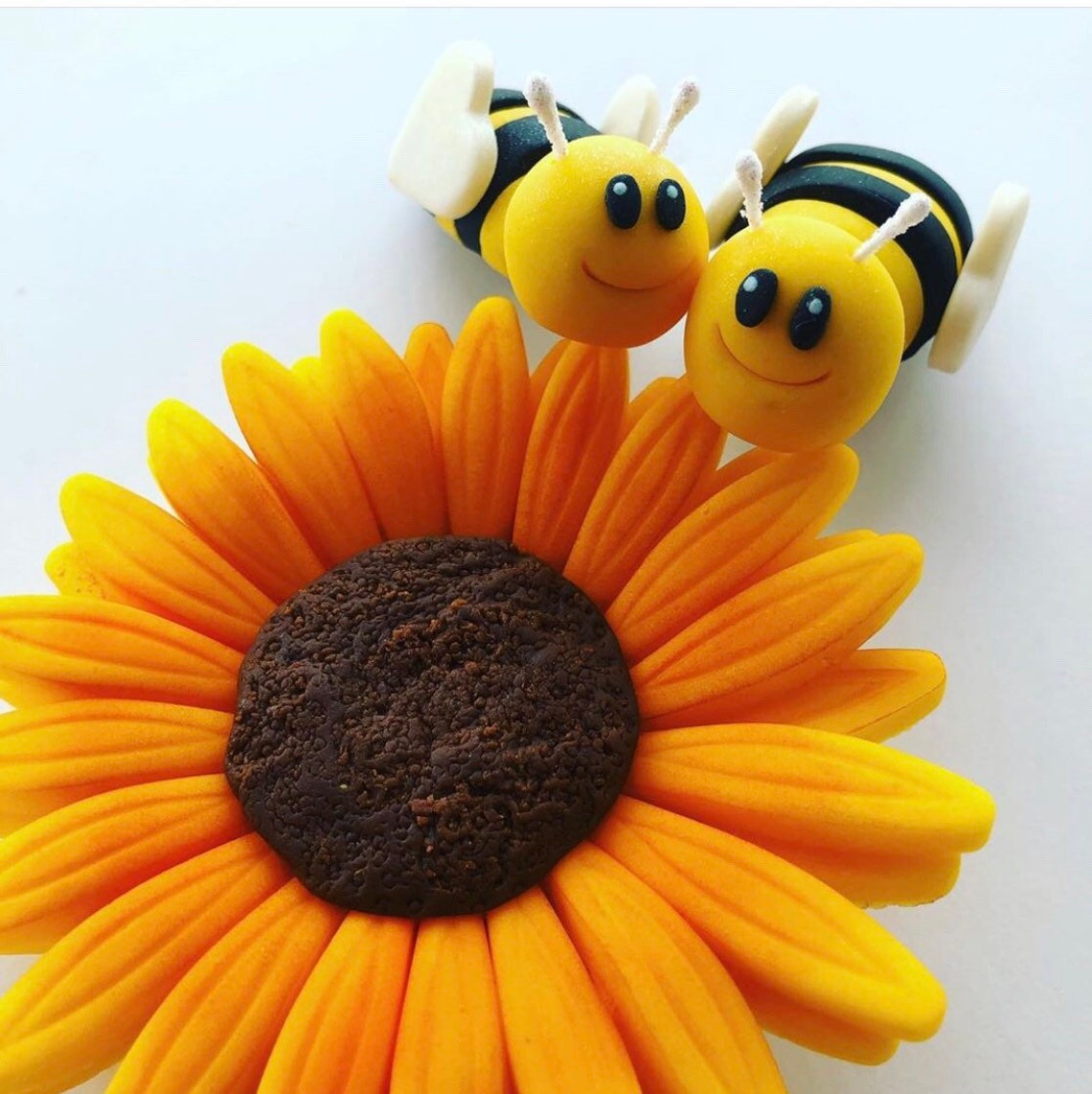 Sunflower and Bees Cake Topper Set - Etsy