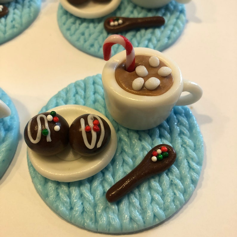 Hot Chocolate Cocoa Bomb Themed Cupcake Toppers - Etsy