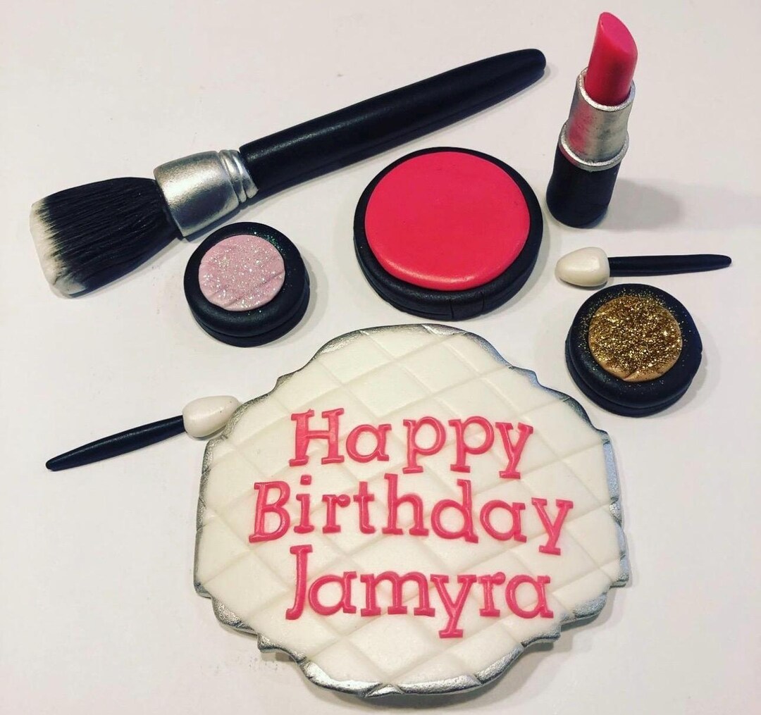 Makeup Cake Topper Set - Etsy