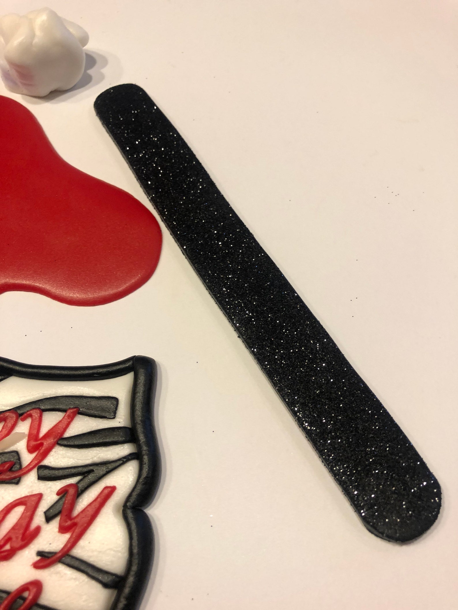 Nail Polish Splatter Cake Topper Set red | Etsy