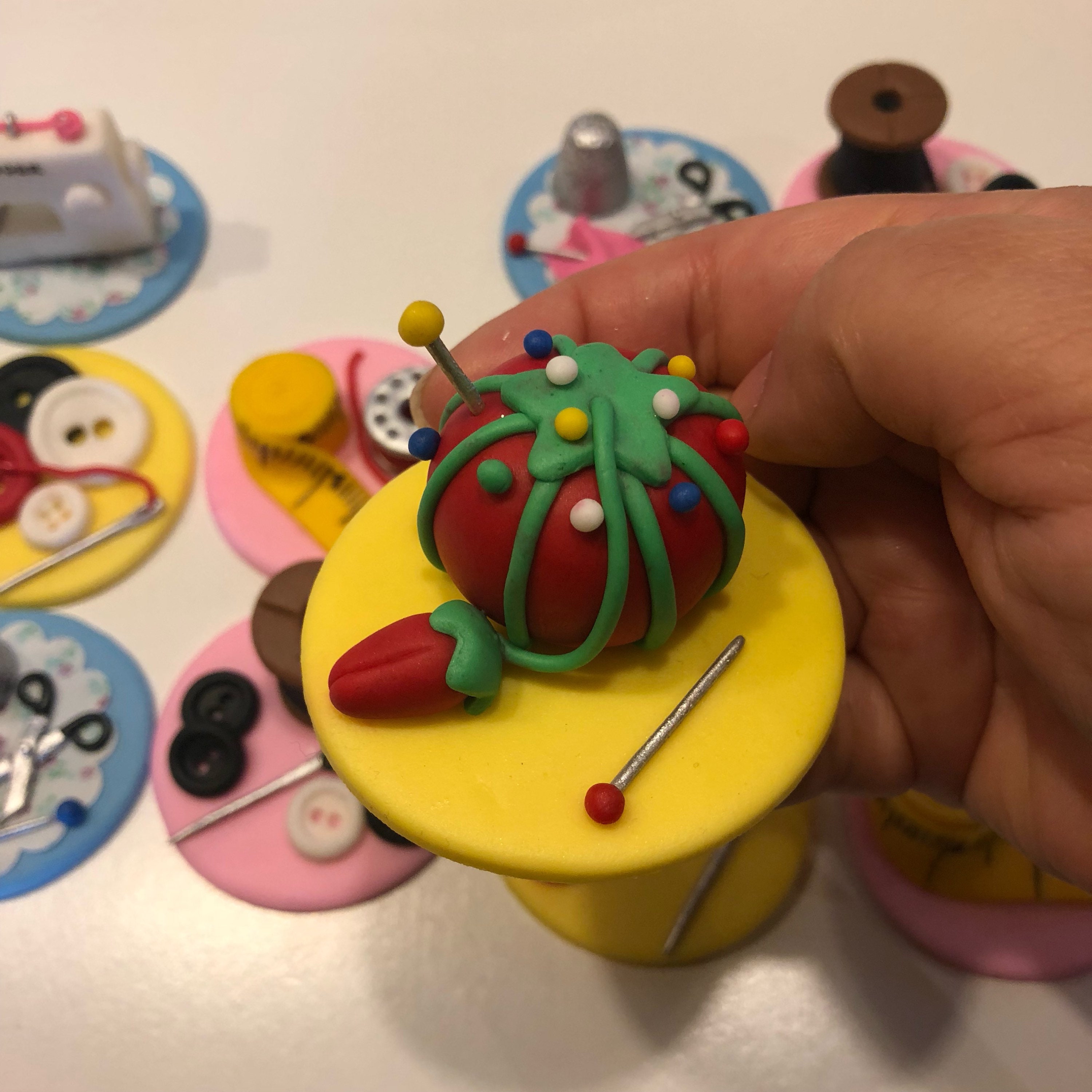 Sewing Cupcake Toppers-set of 12 - Etsy