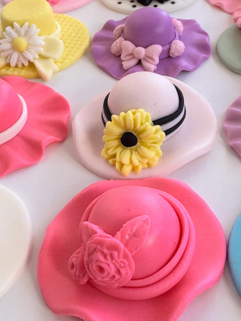 Fancy Hat Cupcake Toppers - Etsy