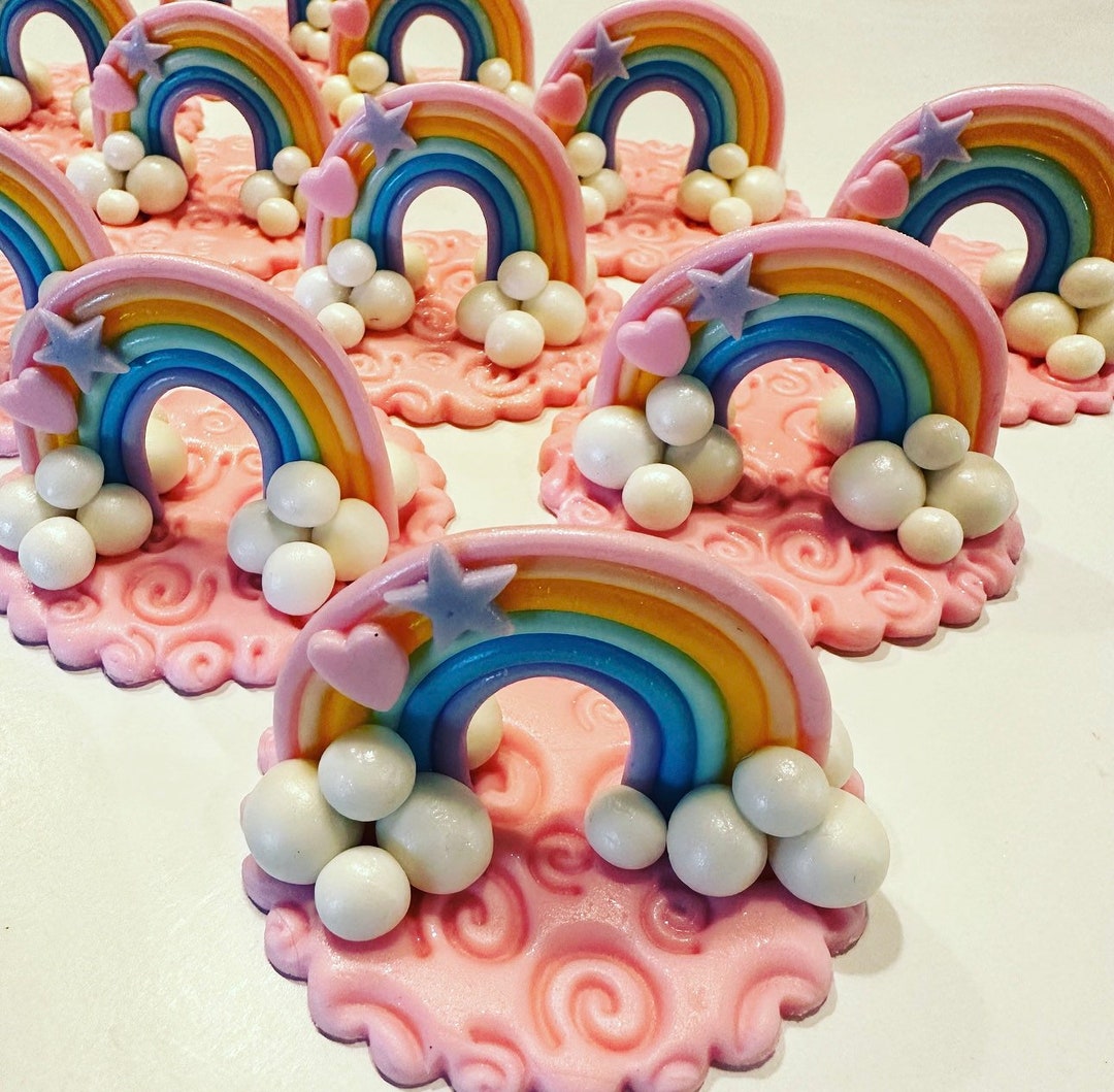 Rainbow Cupcake Toppers - Etsy