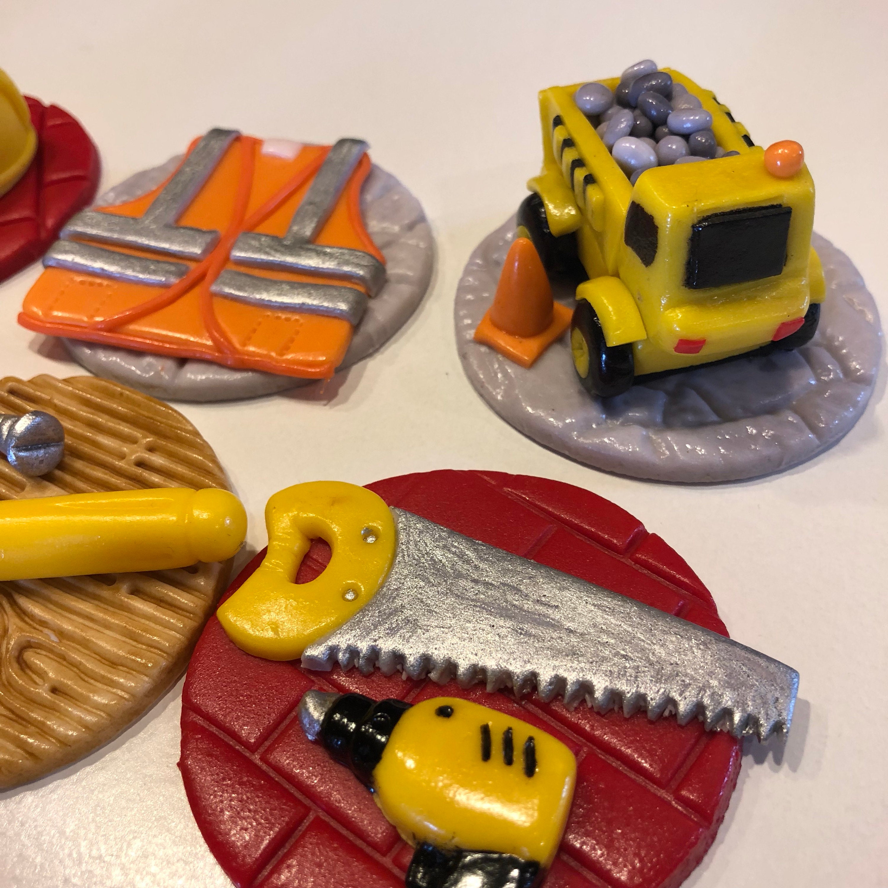Construction Worker Themed Cupcake Toppers - Etsy
