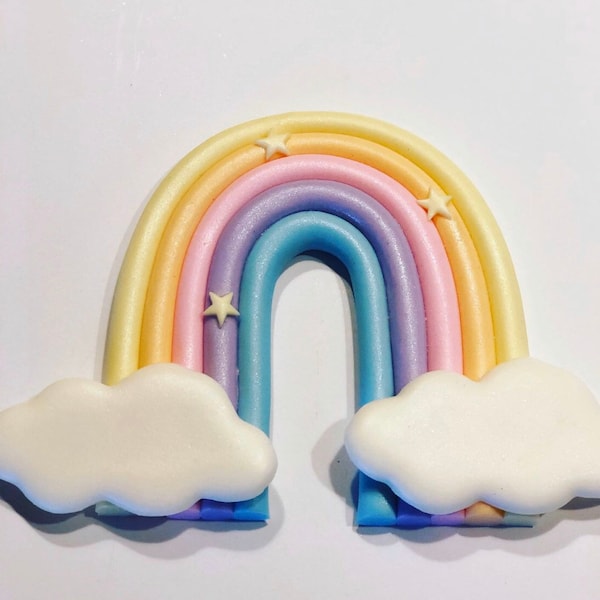 Rainbow Cake Topper - Etsy