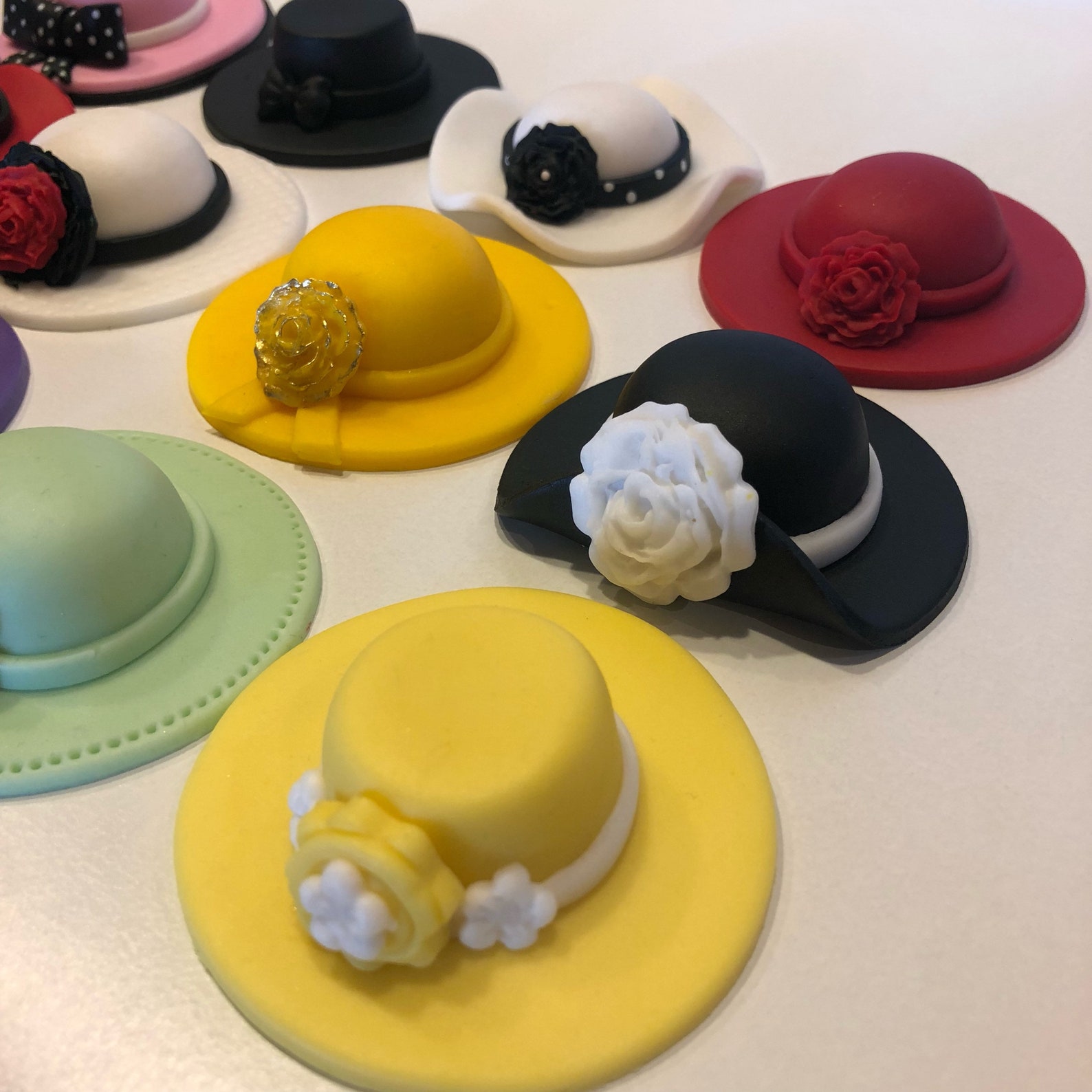 Fancy Hat Cupcake Toppers - Etsy
