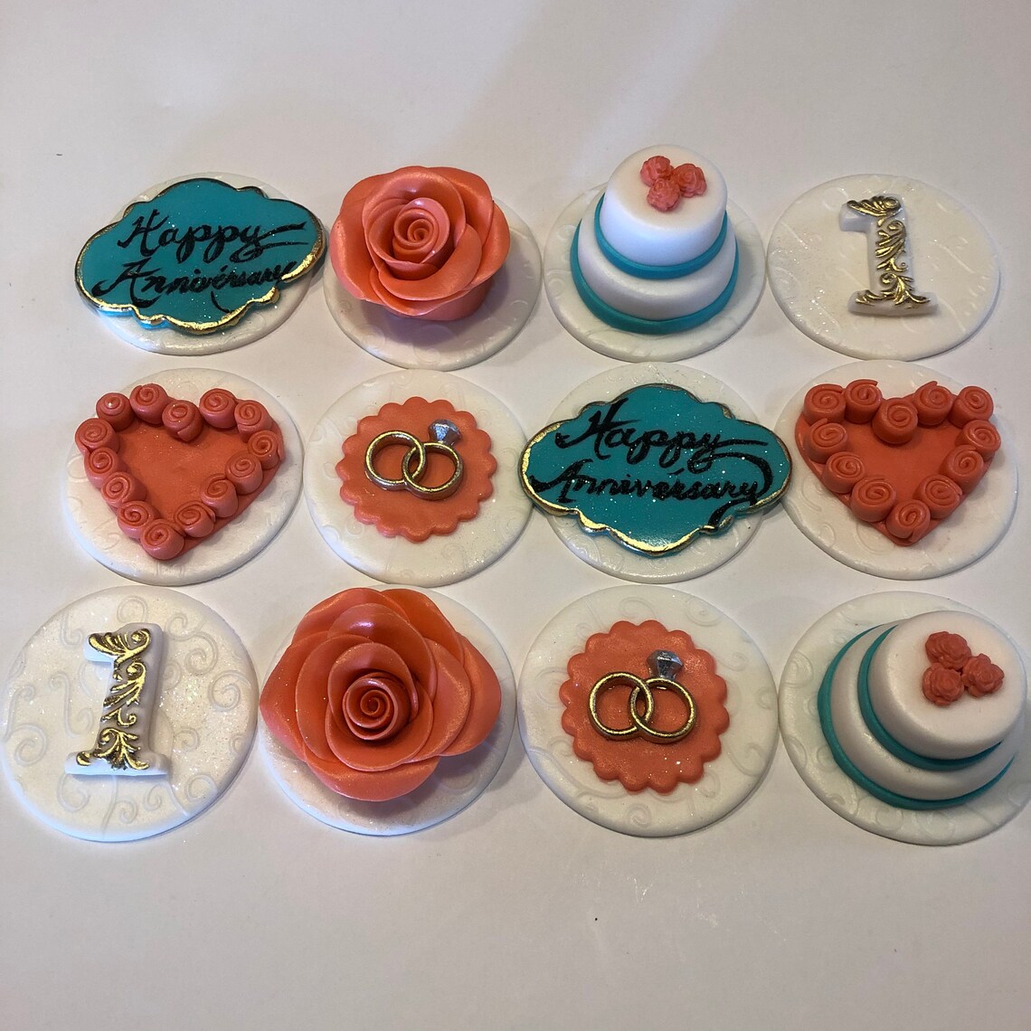 Anniversary Cupcake Toppers - Etsy