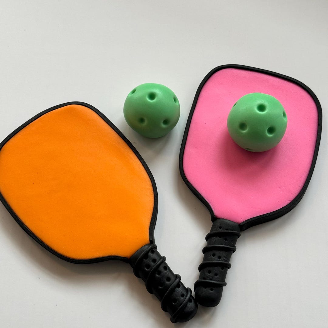 Pickleball Cake Topper Set (all Edible) - Etsy
