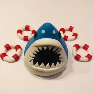 Shark Themed Cake Topper Set - Etsy