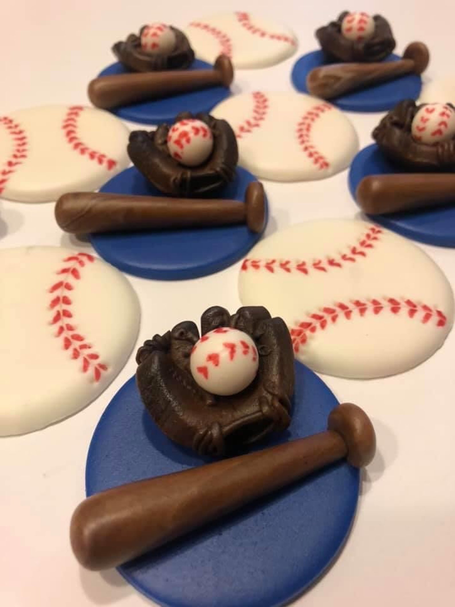 Baseball Themed Cupcake Toppers - Etsy