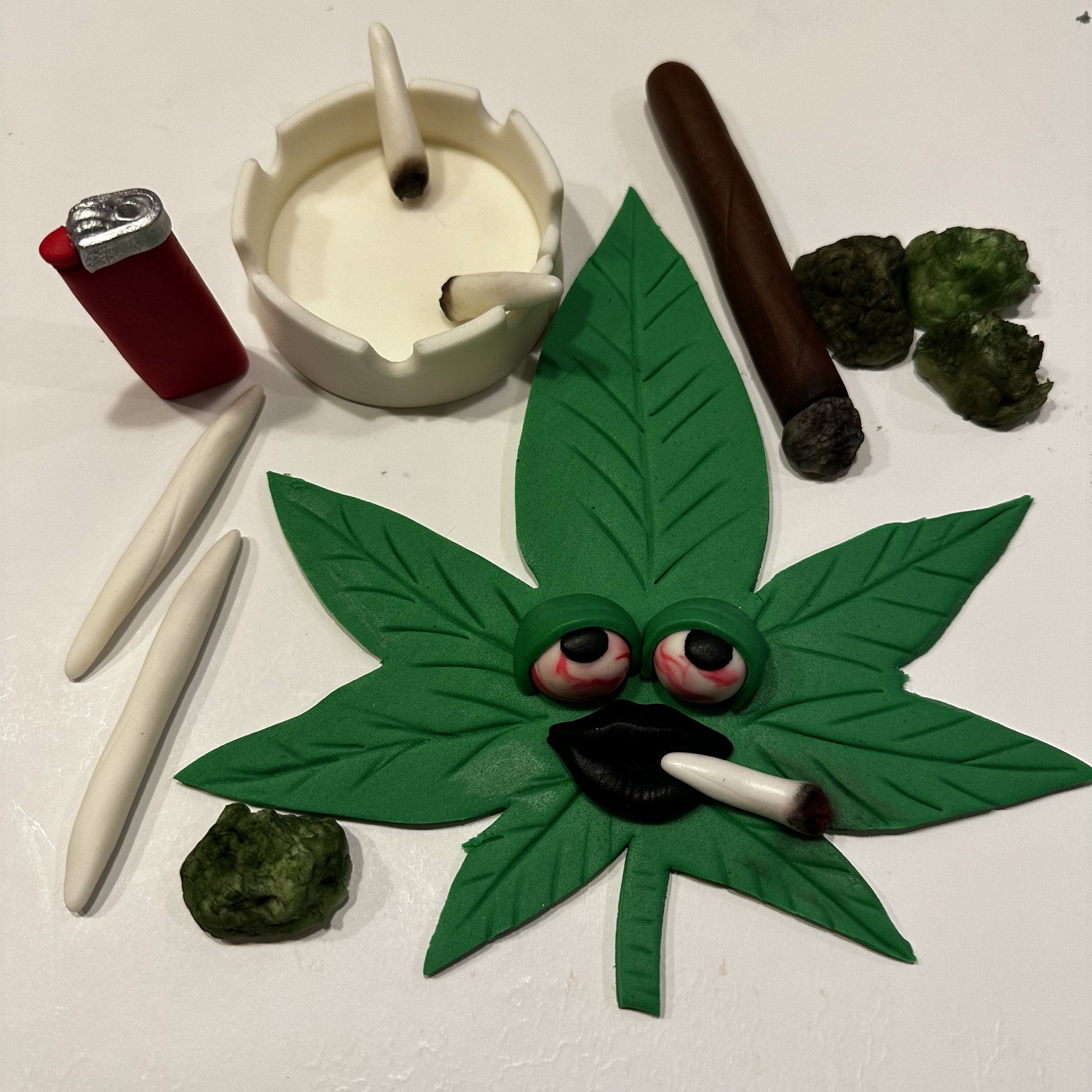 Marijuana Themed Cake Topper Set - Etsy