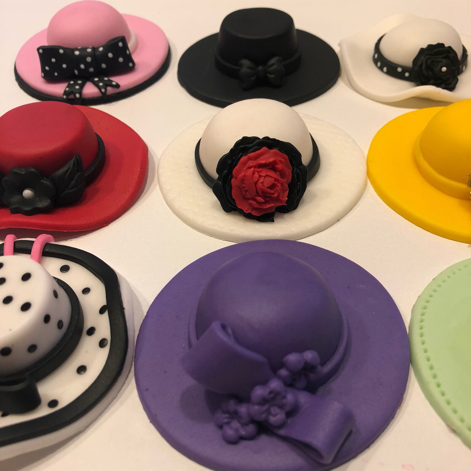 Fancy Hat Cupcake Toppers - Etsy