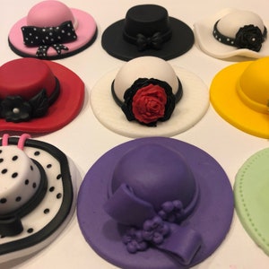 Fancy Hat Cupcake Toppers - Etsy