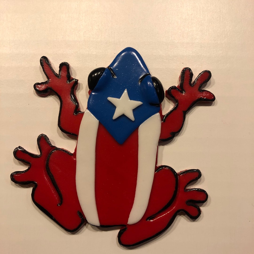 Puerto Rico Coqui-frog Cake Topper - Etsy