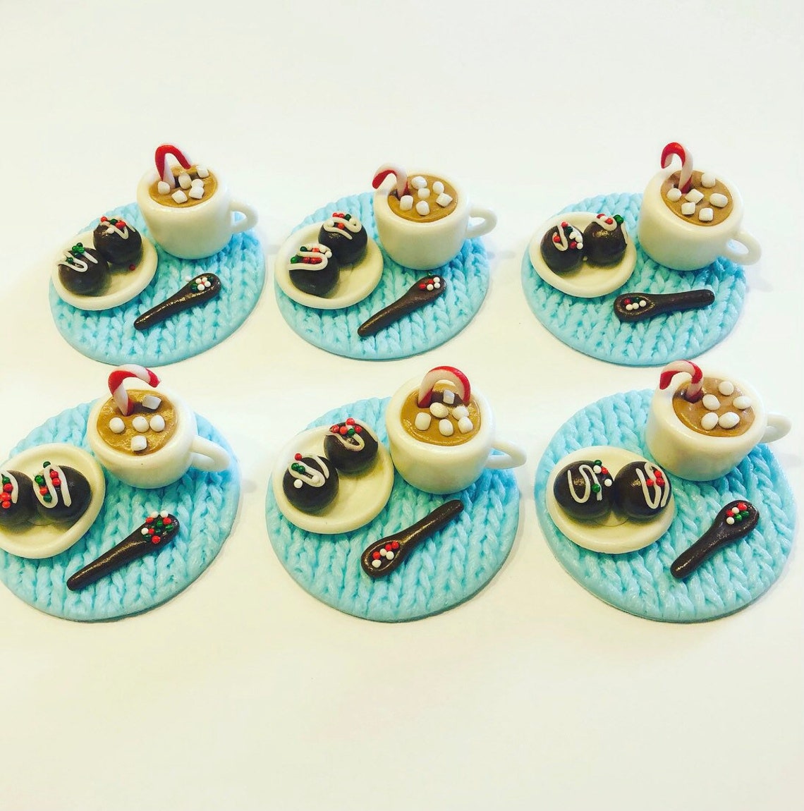 Hot Chocolate Cocoa Bomb Themed Cupcake Toppers - Etsy