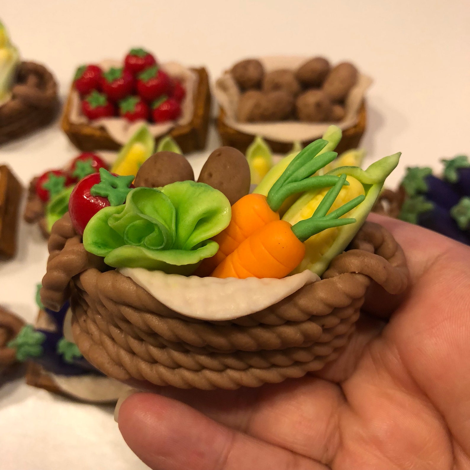Vegetables in Baskets and Crates Toppers-set of 12 - Etsy