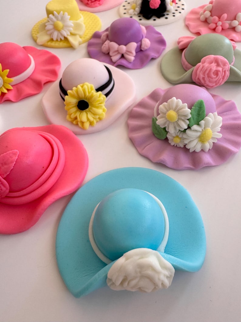 Fancy Hat Cupcake Toppers - Etsy