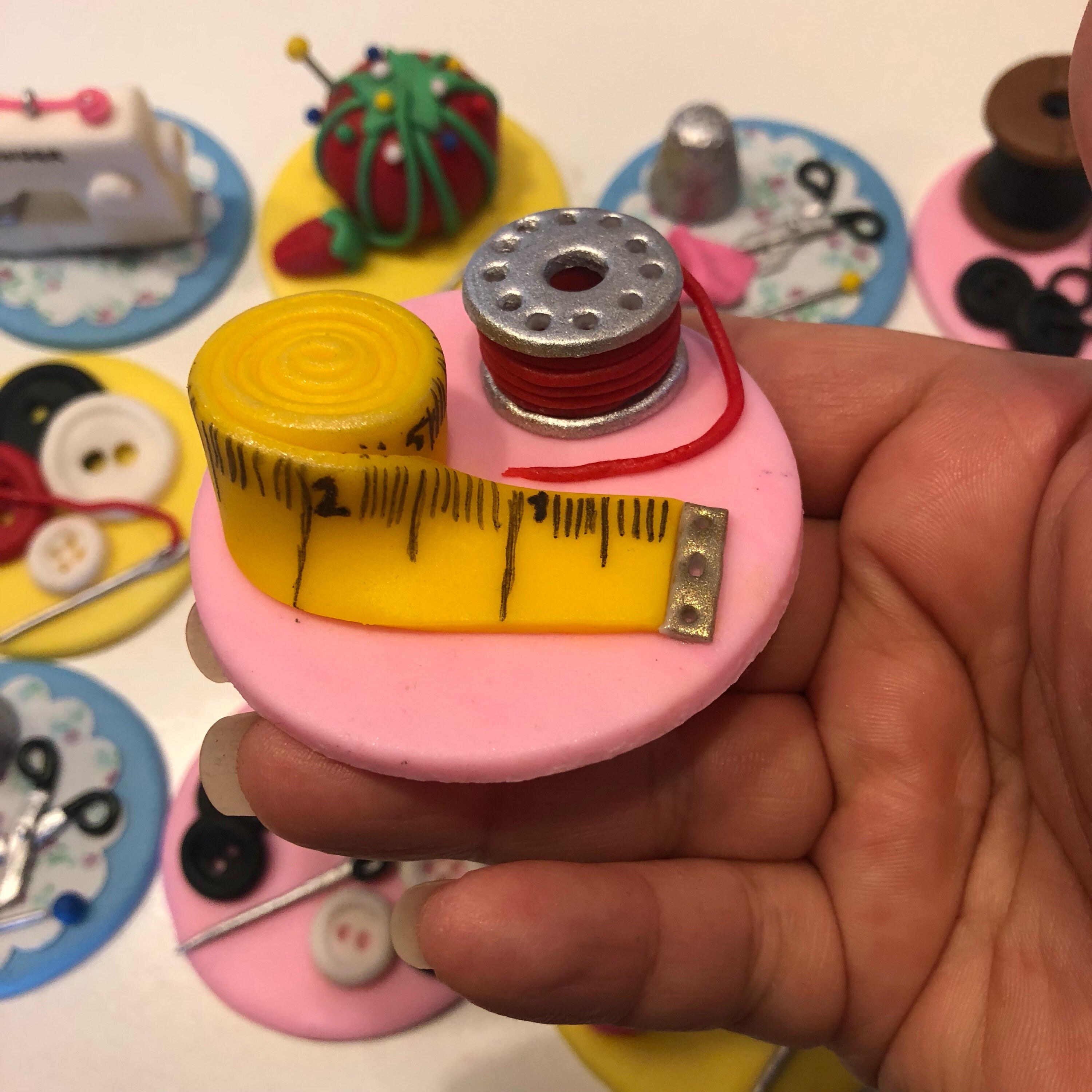 Sewing Cupcake Toppers-set of 12 - Etsy