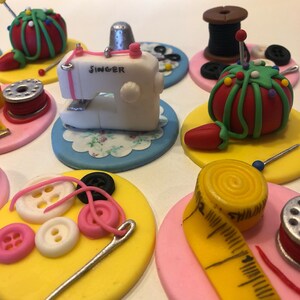 Sewing Cupcake Toppers-set of 12 - Etsy